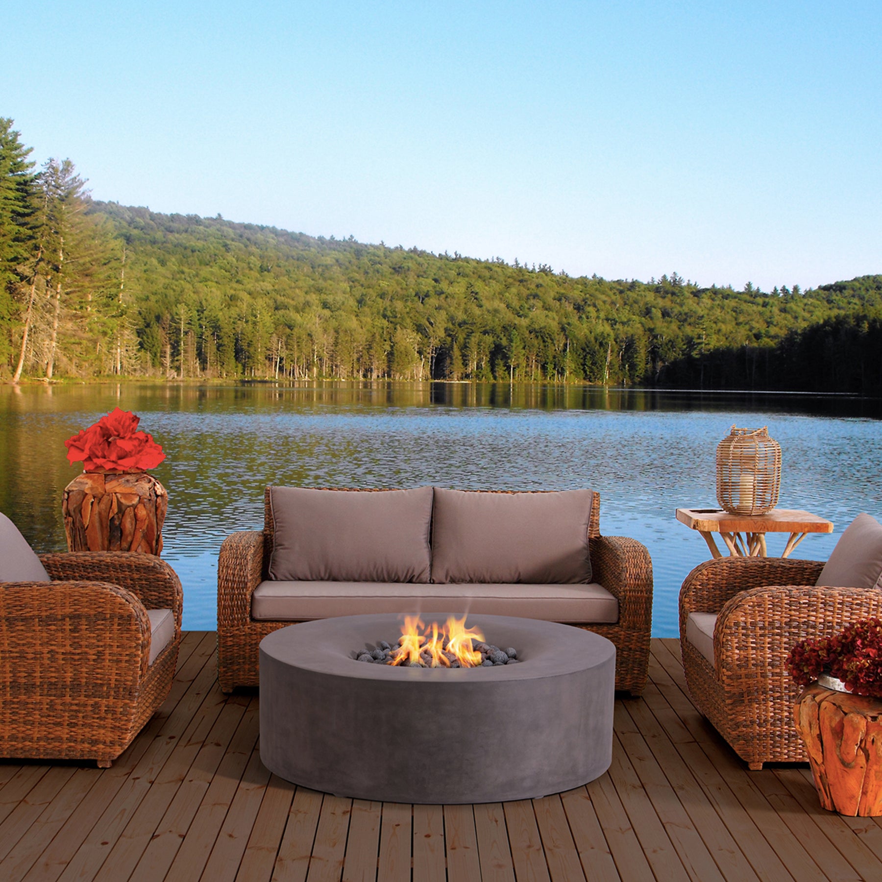 Commercial Concrete Fire Pit for Premium Outdoor Decor | PyroMania